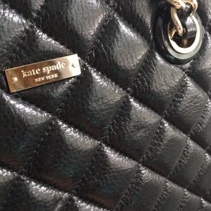 Bags | Diamond Pattern Black Kate Spade Tote Bag | Poshmark